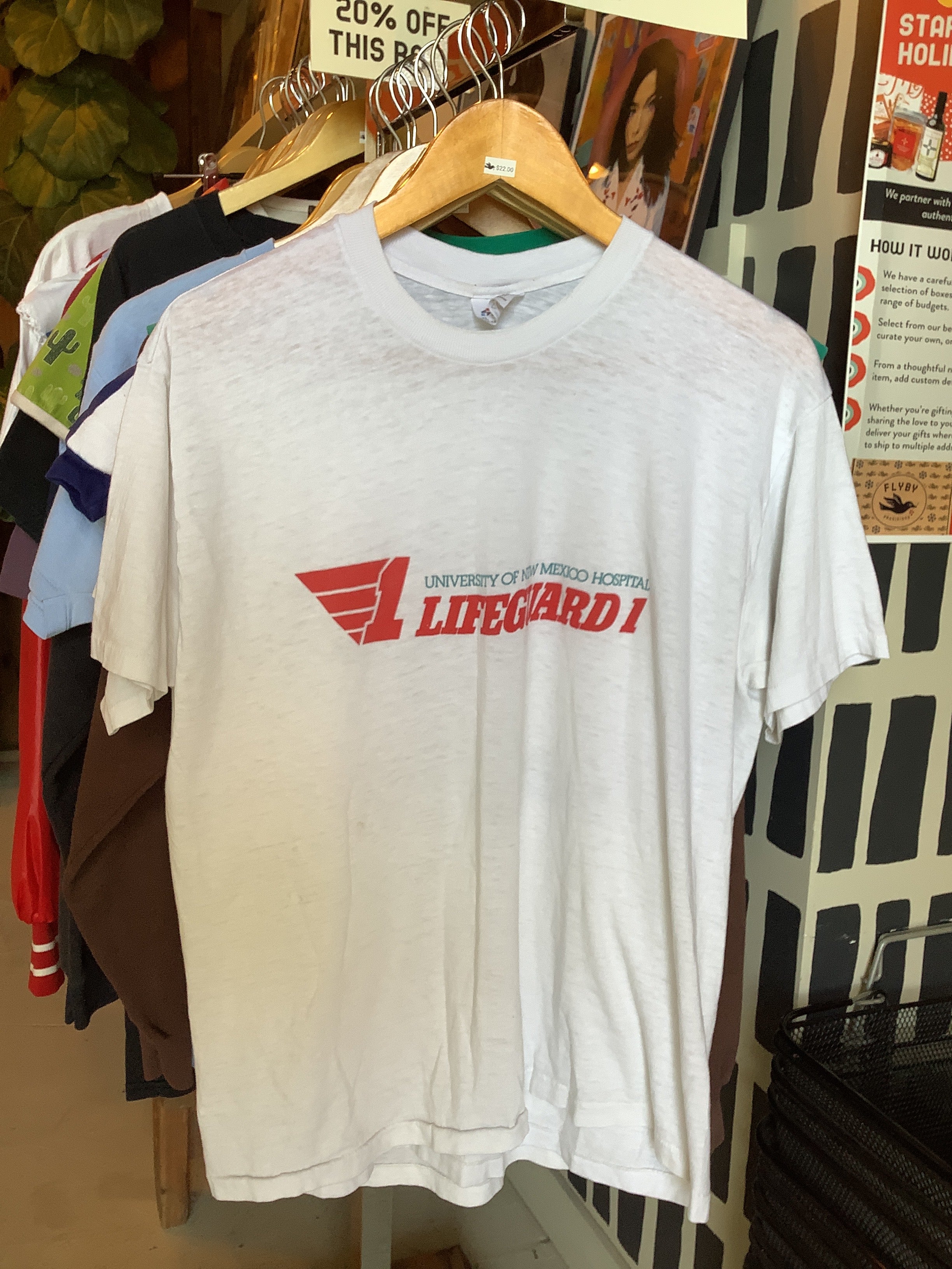 Flyby Provisions - Vintage Clothing - Vintage UNM LIFEGUARD tee