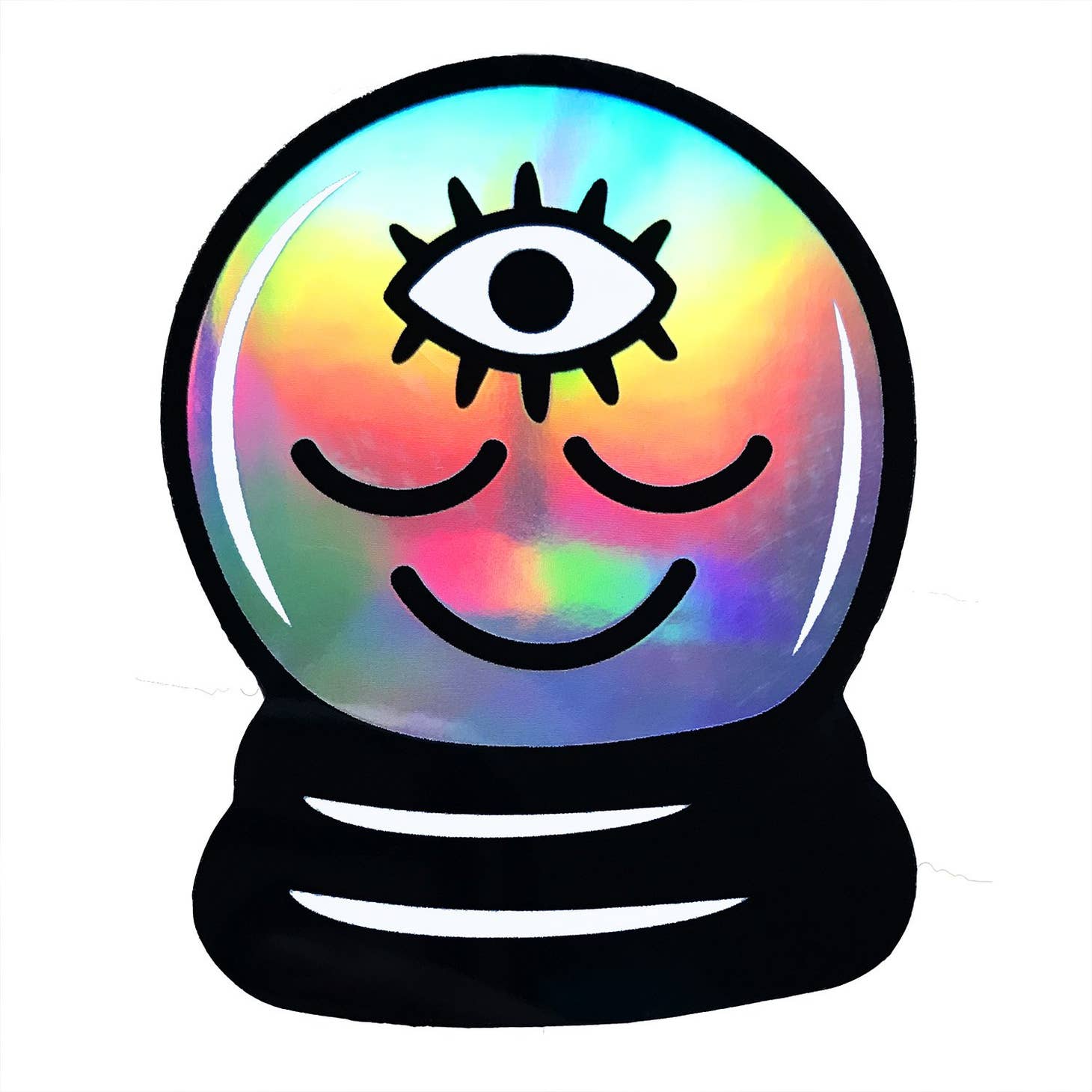 Wokeface Holographic Crystal Ball Sticker Flyby Provisions